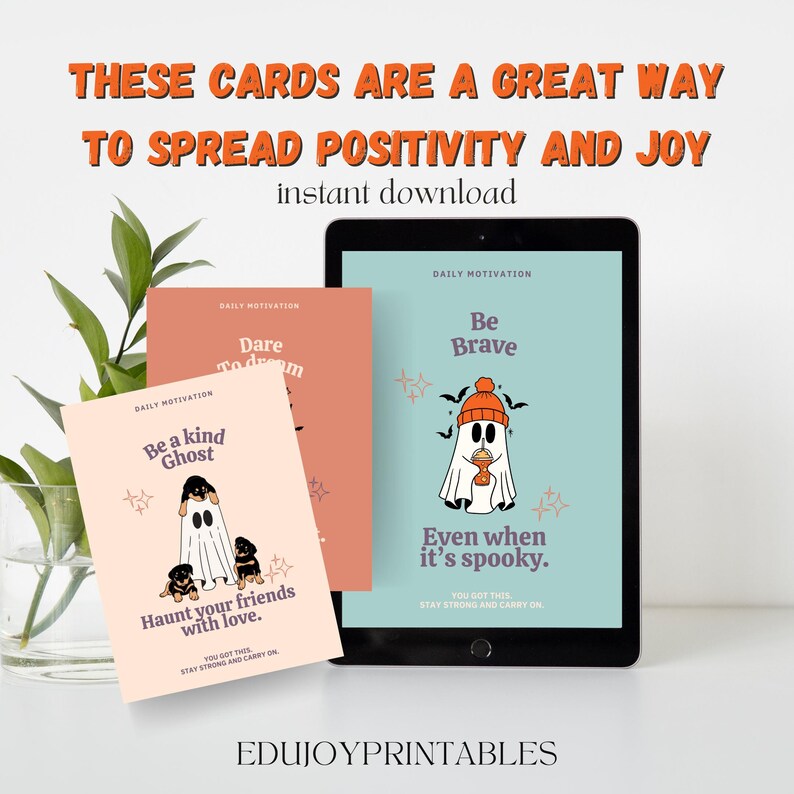 Halloween Affirmation Cards for Kids – Inspiring Quotes (digital ...