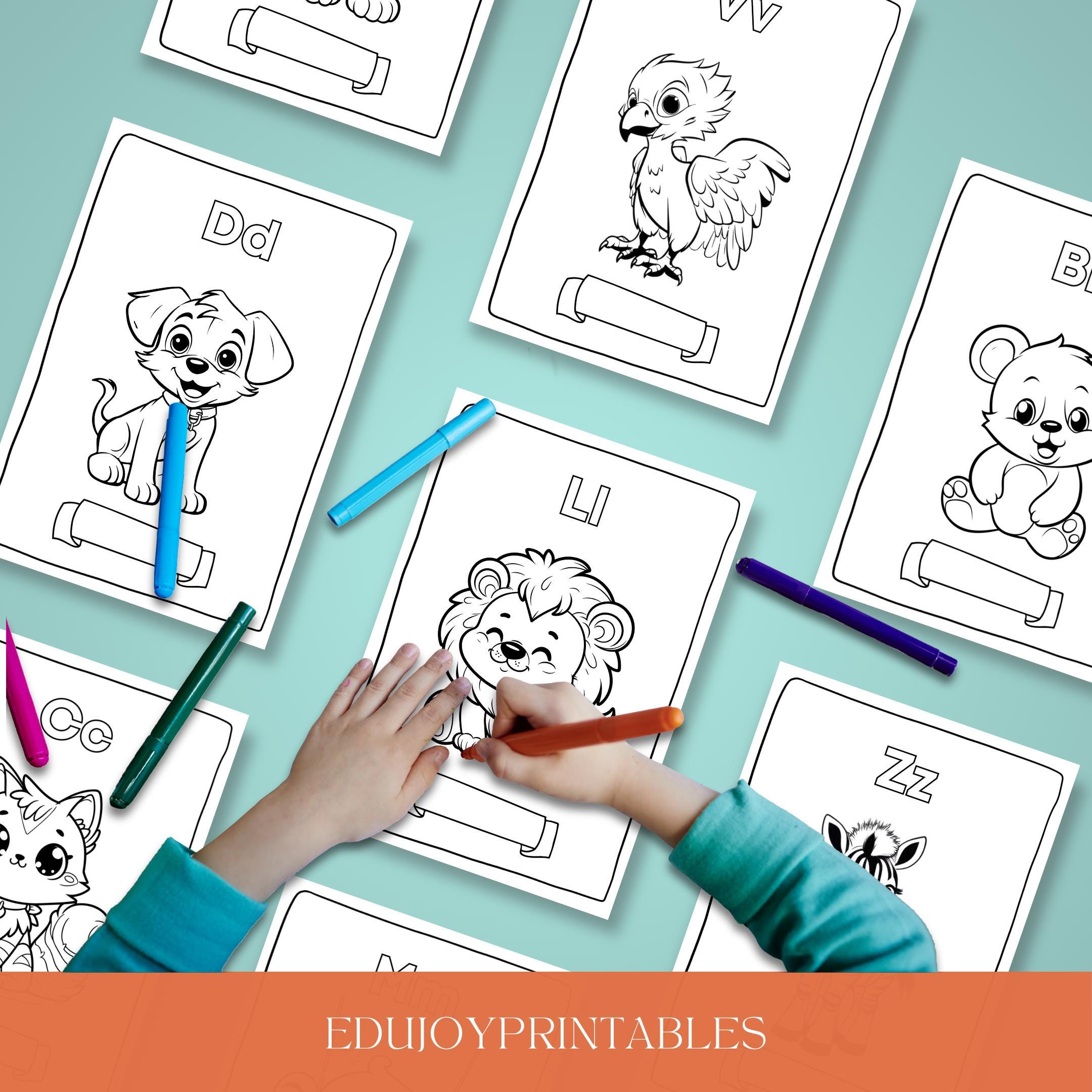 ABC Coloring Book Pages, Alphabet Coloring PDF, Preschool Coloring ...