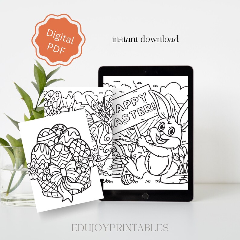 Easter & Spring Coloring Pages - 26 Digital Download Sheets + 20 Bonus ...