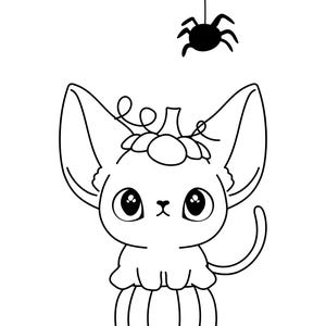 Spooky Cute Halloween Animal Coloring Pages | Fun Printable Coloring ...