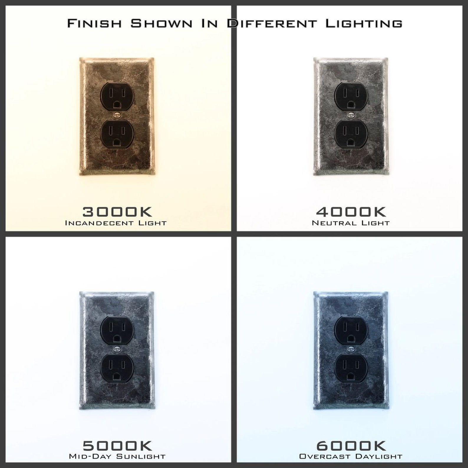 Switch Plate Fire Cooked Wrought Iron Single Plug Switchplate - Etsy