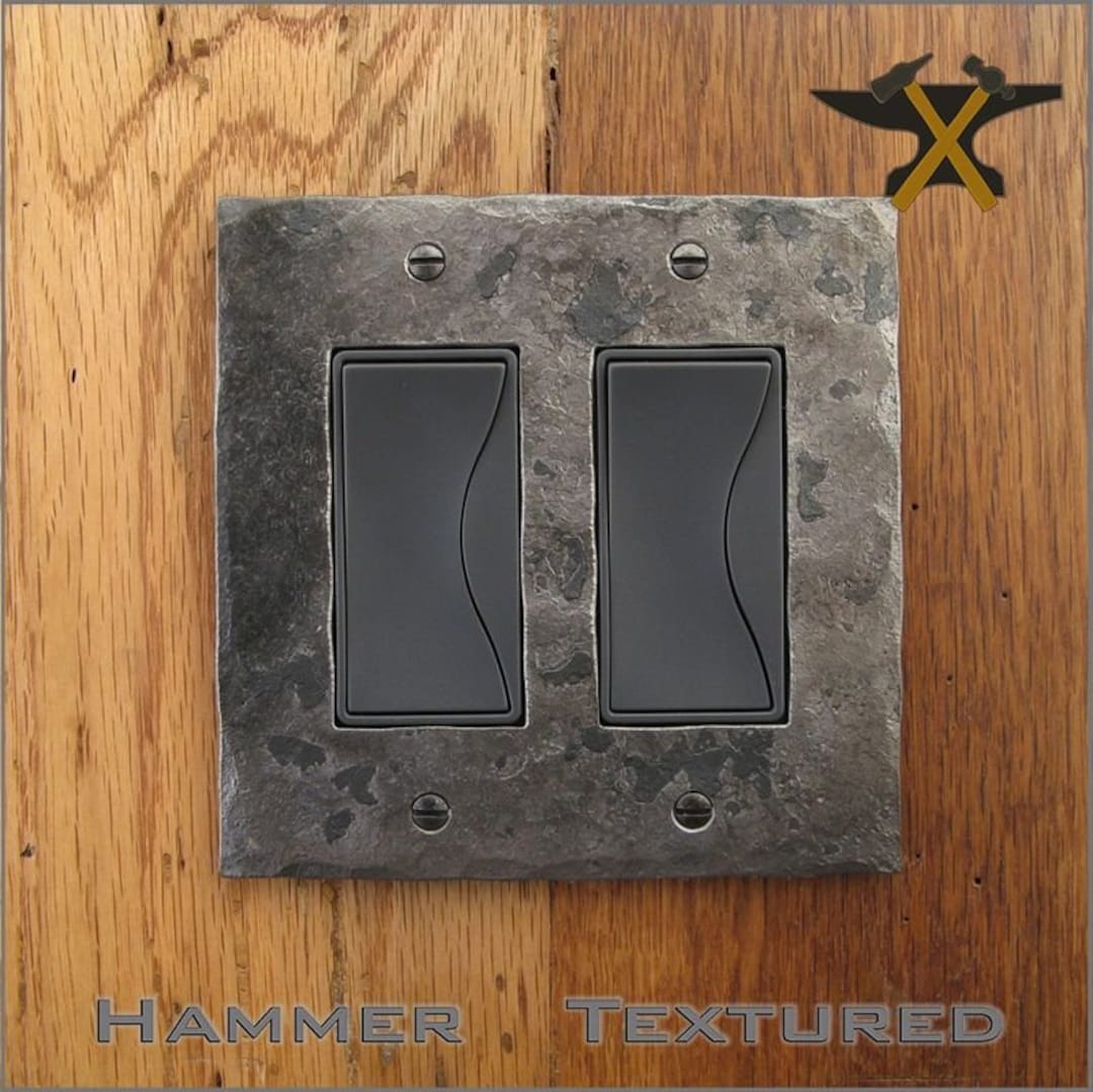 Iron Hammer Textured Double Rocker/decora Wall Plate - Etsy
