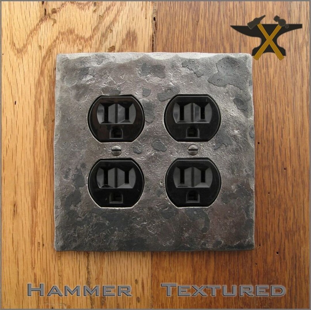 Hammer Textured Double Plug/outlet Wall Plate, Switchplate, Switch ...