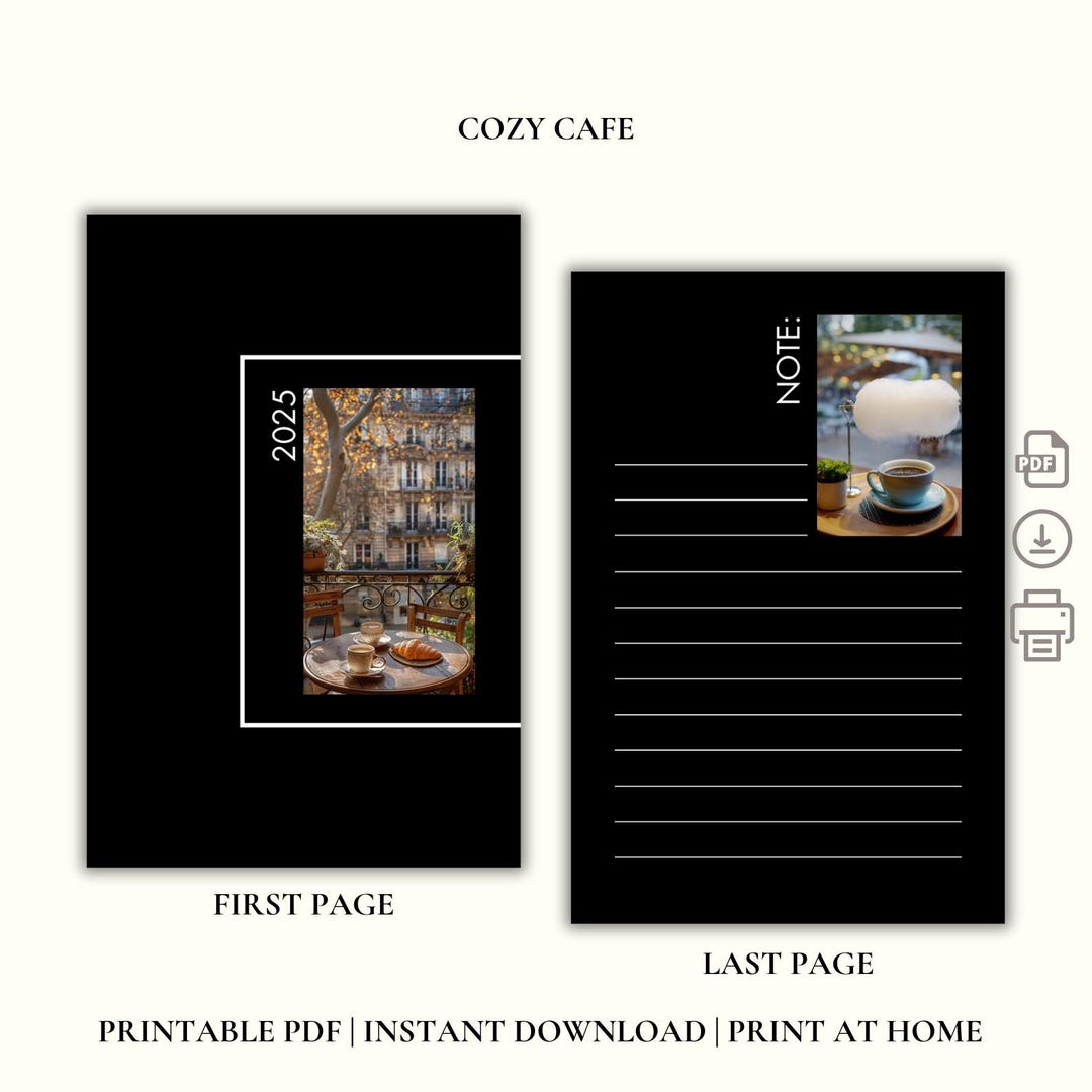 2025 Calendar Coffee Shop Themed Mini Calendar, Monthly Planner With ...