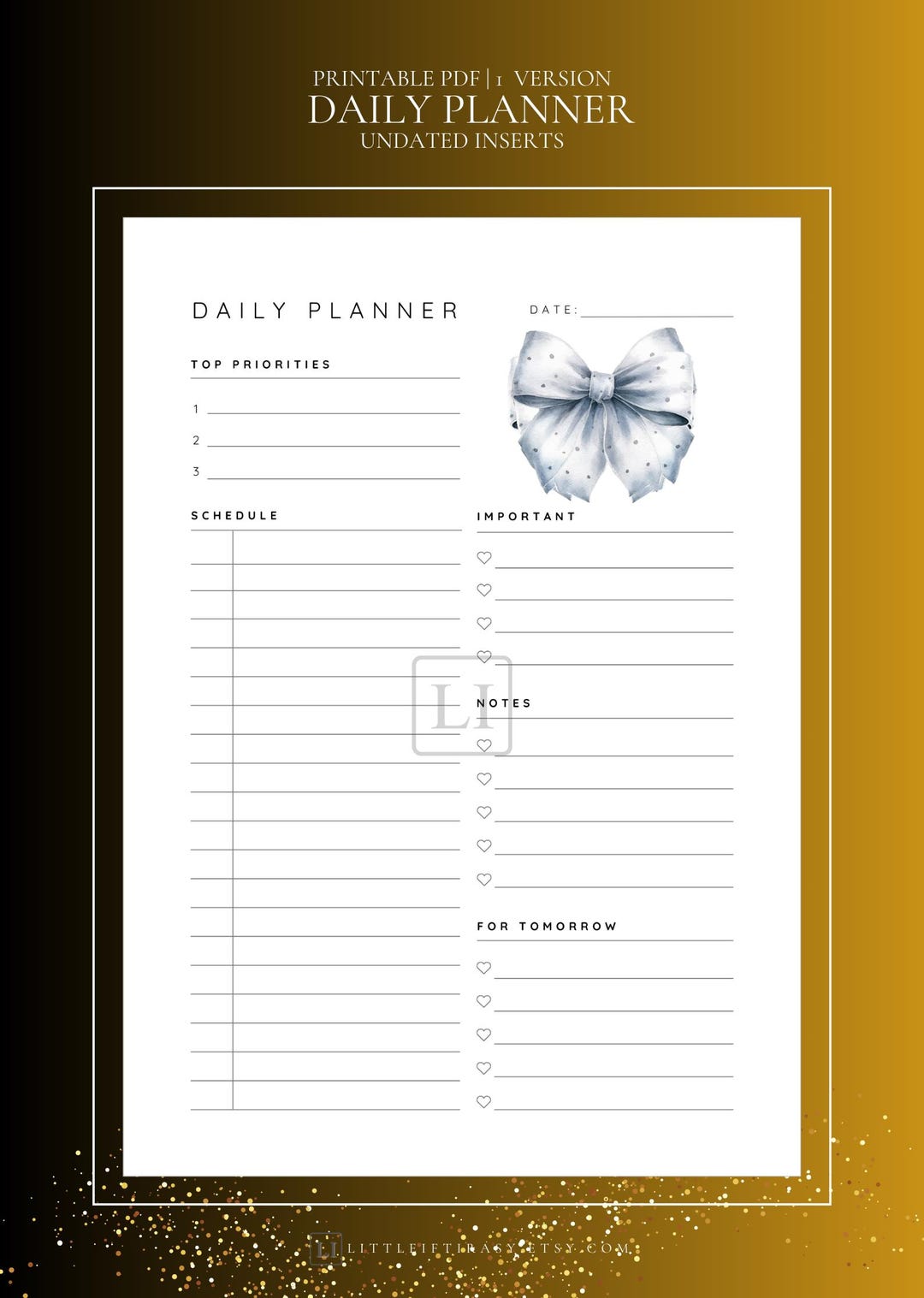 Daily Planner Printable Planner PDF, SAHM, ADHD Planner, Undated Daily ...