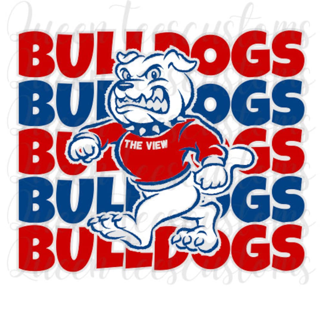 Red and Blue Bulldog Mascot, Bulldog Pride, Bulldogs High School Mascot ...