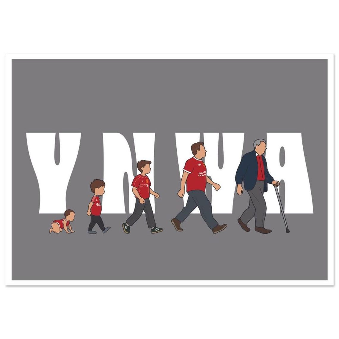 YNWA Liverpool FC Evolution Fan Poster Unique Football Print for Reds ...