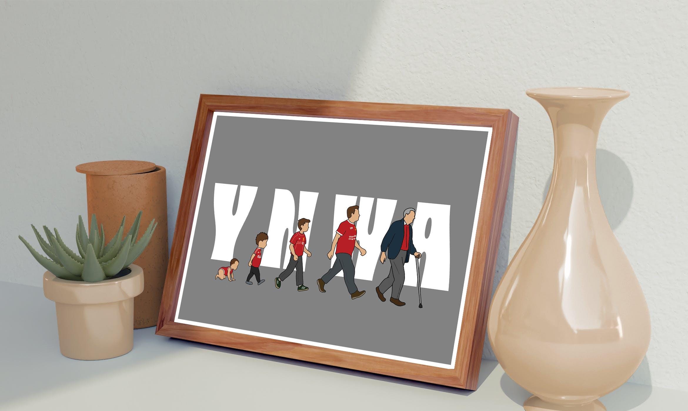 YNWA Liverpool FC Evolution Fan Poster Unique Football Print for Reds ...