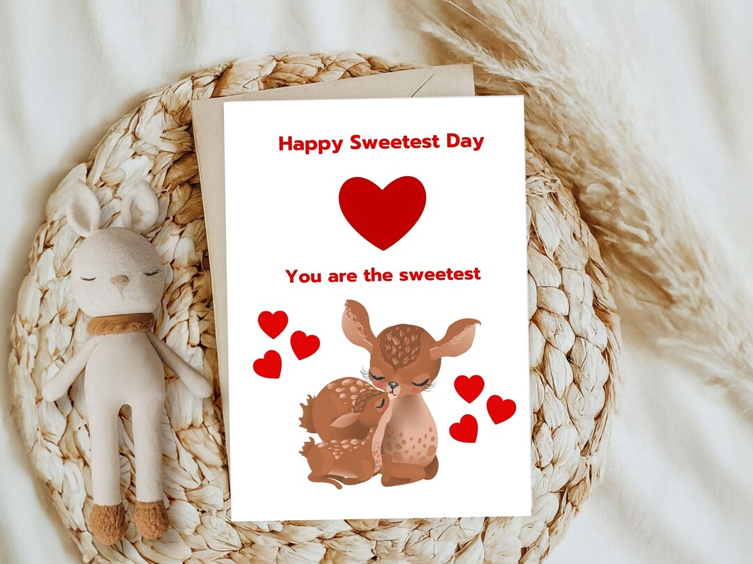 Sweetest Day Card for Kids adorable Printable Digital Download to Share ...