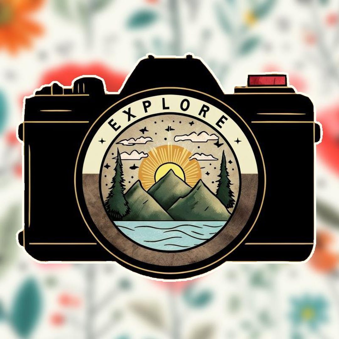 Camera Explore Sticker - Etsy