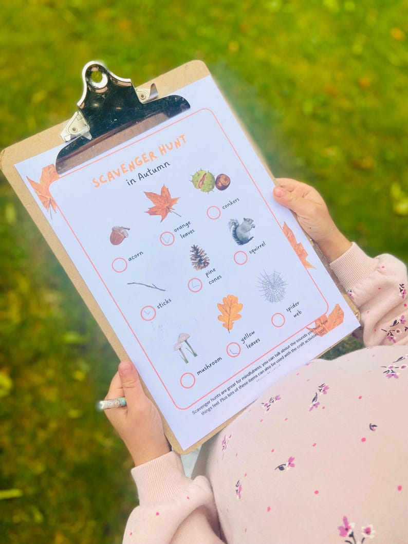 Autumn Scavenger Hunt Printable, Autumn Activity, Autumn Printables ...