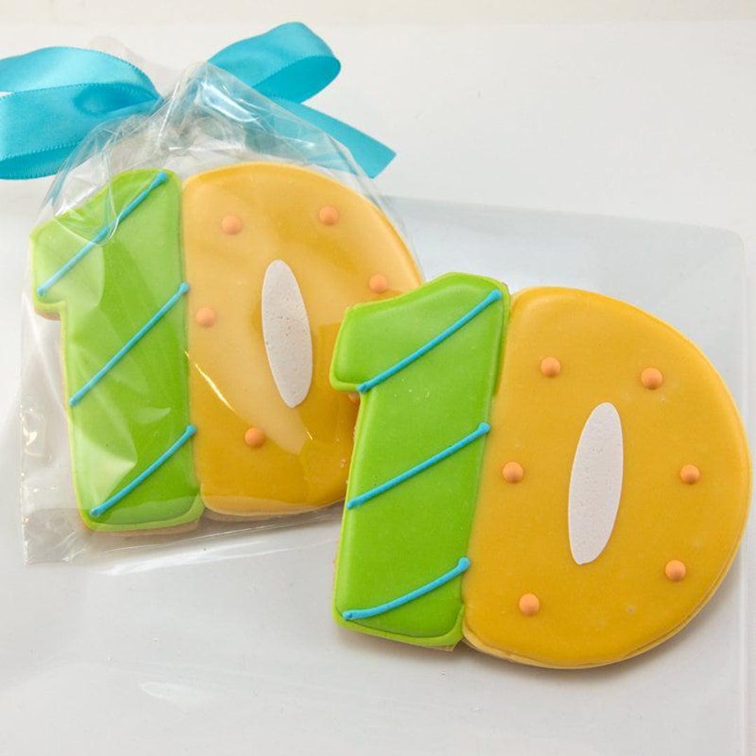 Birthday Cookies, Double Digits (4" Size, Bowed) - Next Ship Date is 10 ...