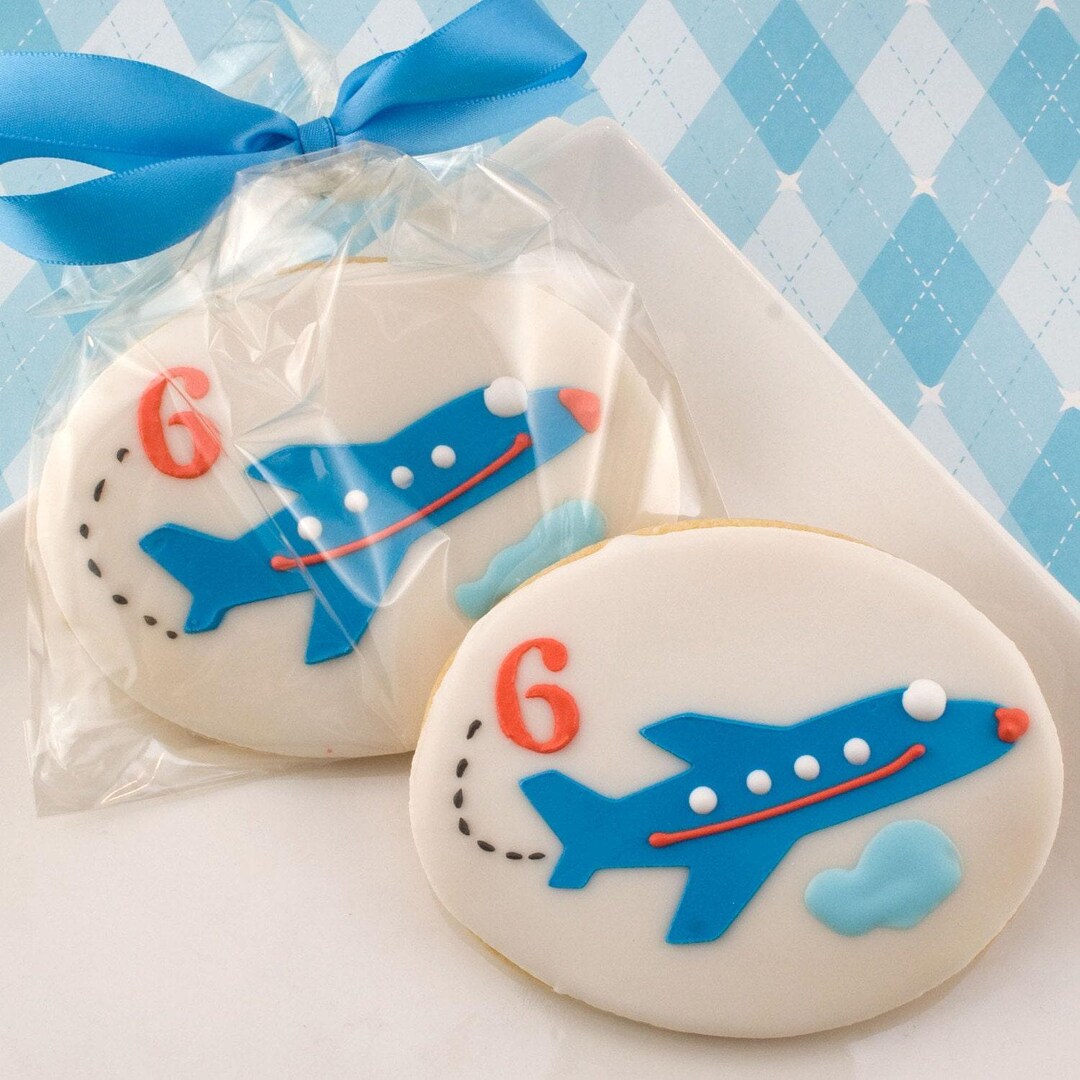 Airplane Cookies (4" Size, Bowed) - Next Ship Date is 2/24/26 or Can ...