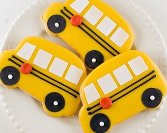 School Theme Birthday Cookies School Bus Cookies School - Etsy