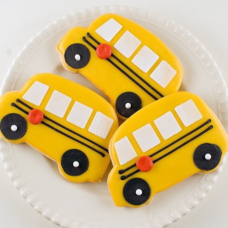 School Bus Cookies Not Personalized 4 Size Bowed - Etsy
