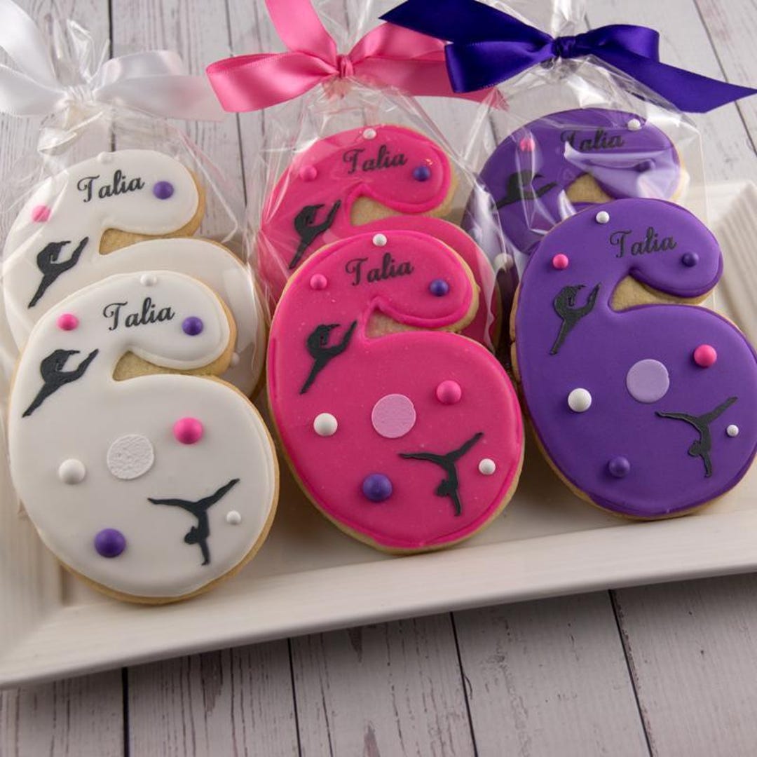 Gymnastics Birthday Cookies, Ages 1-9, (4" Size, Bowed) - Next Ship ...