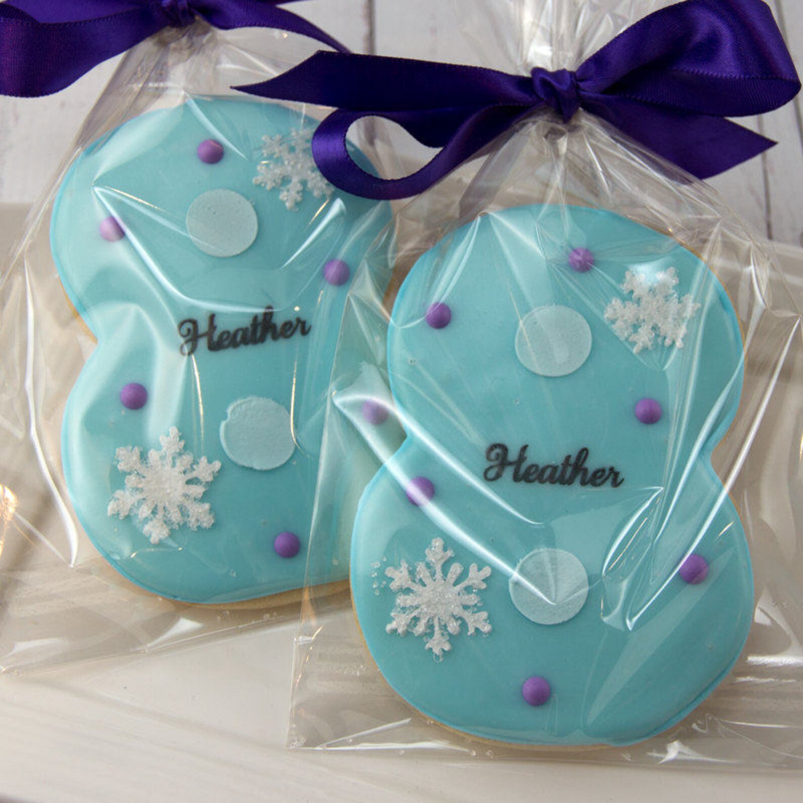 Frozen Birthday Cookies Personalized 4 Size Bowed - Etsy