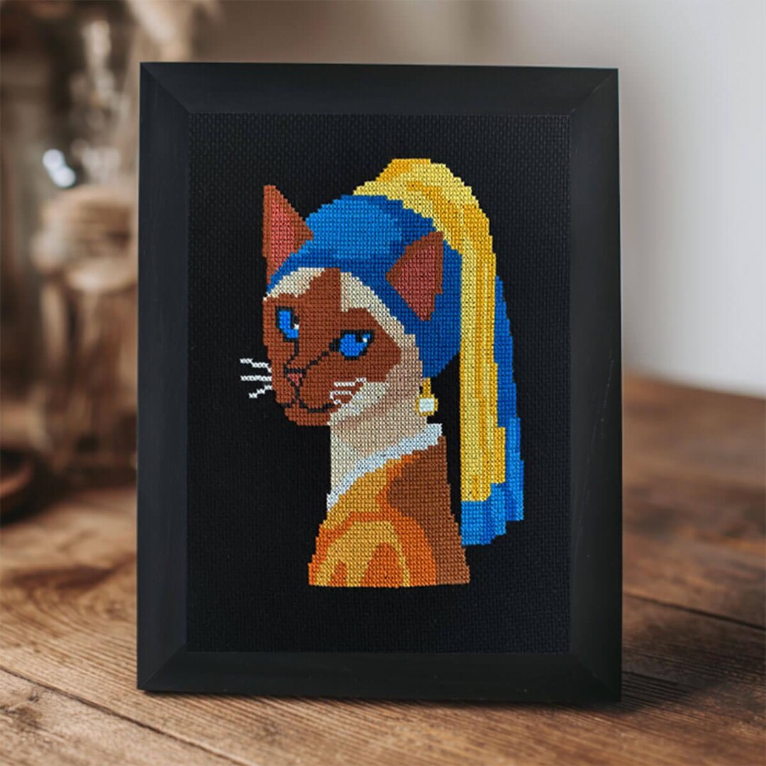 Siamese Cat Cross Stitch Kit – Art Inspired Embroidery - Etsy