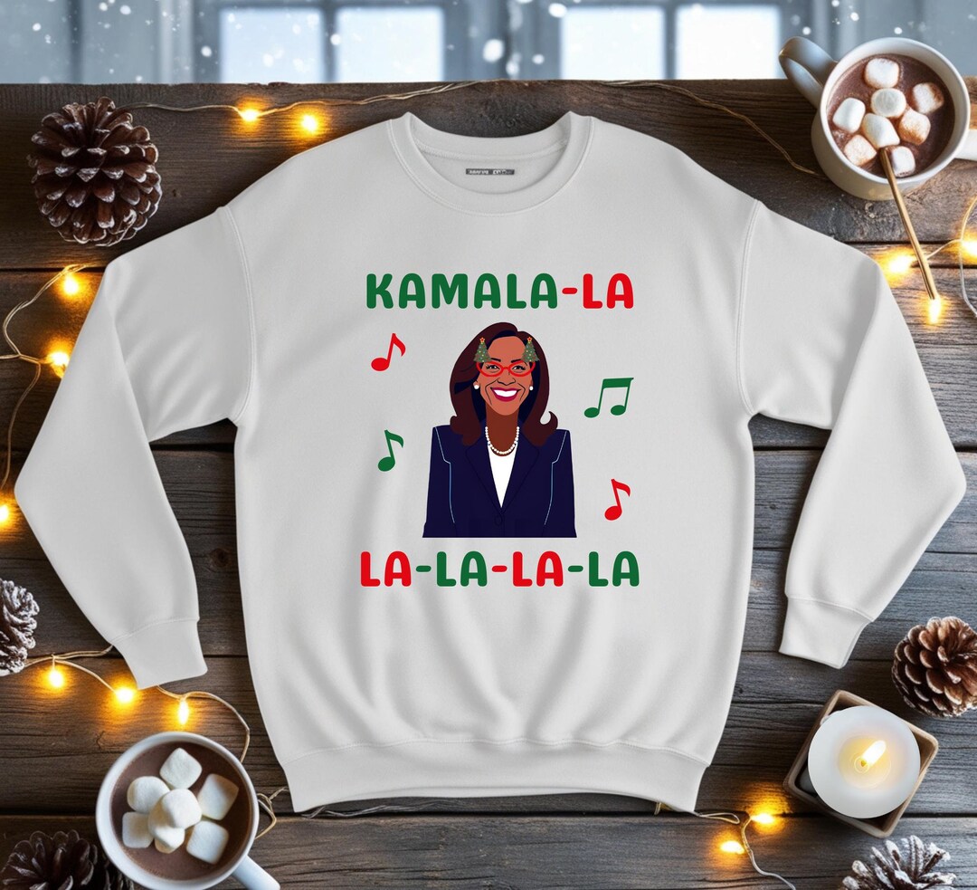 Kamala Harris 2024 Falalala Ugly Christmas Sweatshirt Funny Political ...