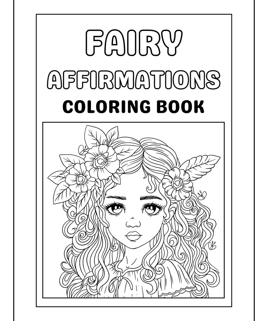 Fairy Coloring Pages, Fantasy Coloring Book, Affirmation Coloring Book ...