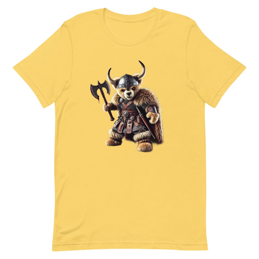 Unisex T-shirt Viking Teddy Bear With Ax - Etsy