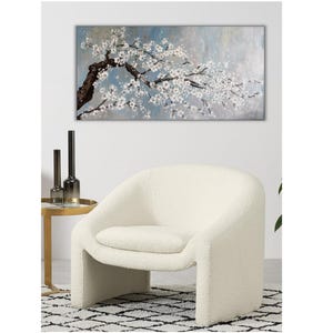 Original Sakura Tree Painting on Canvas, Blooming Sakura Artwork ...