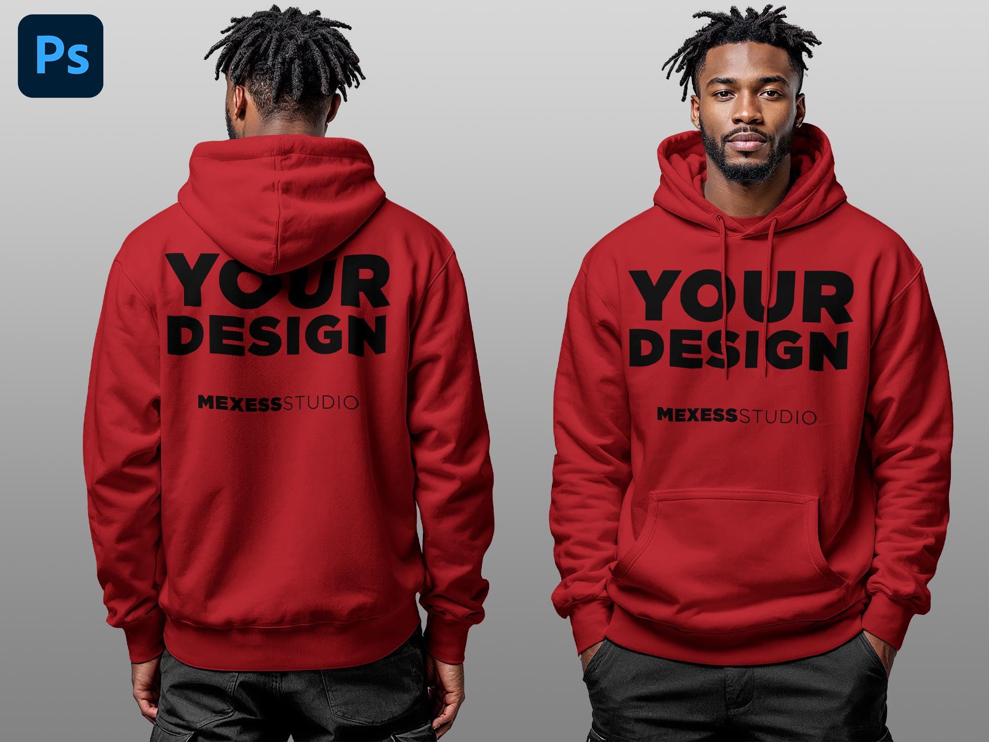 Hoodie Mockup | Man Model Mockup | Unisex Hoodie PSD | Customizable ...