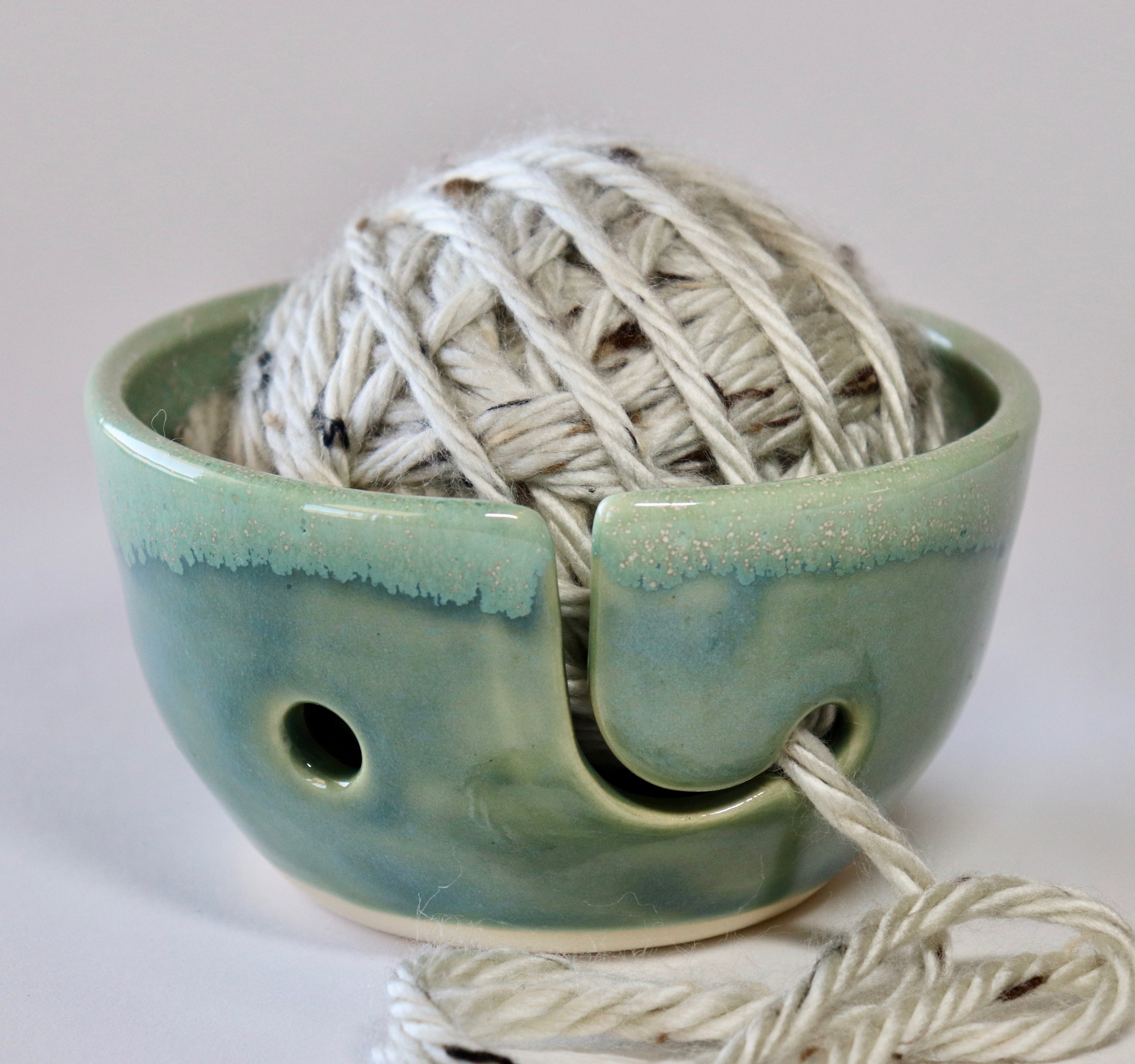 Ceramic Yarn Bowl, Knitting Bowl, Yarn Holder, Yarn Bowl Crochet ...