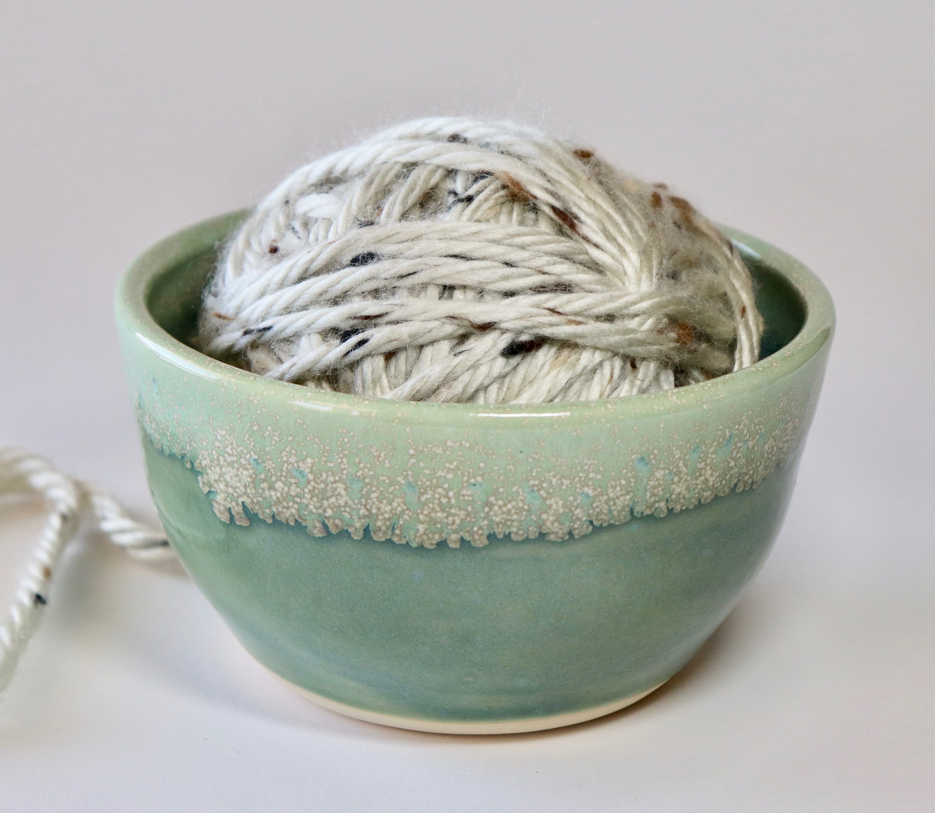 Ceramic Yarn Bowl, Knitting Bowl, Yarn Holder, Yarn Bowl Crochet ...