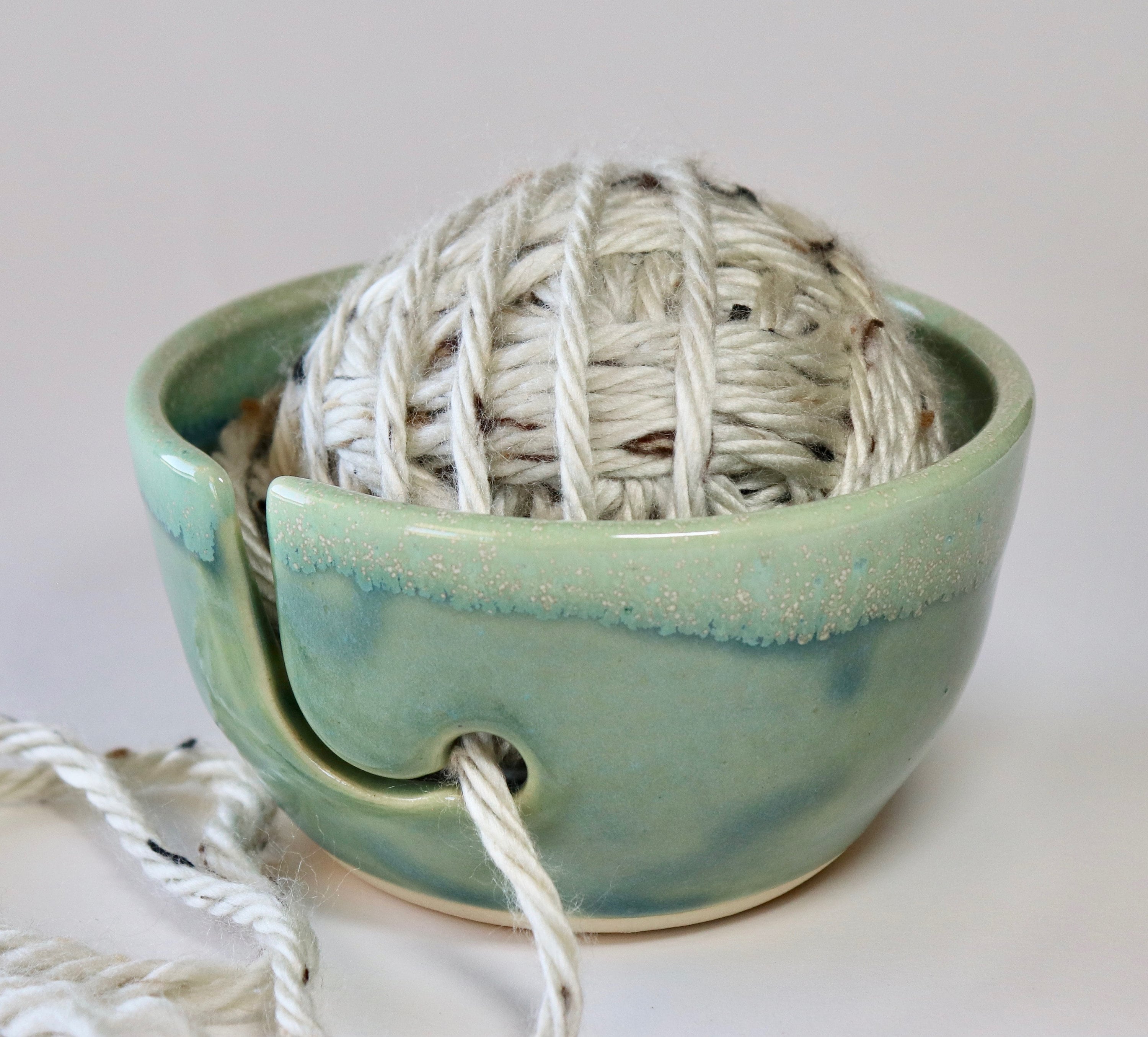 Ceramic Yarn Bowl, Knitting Bowl, Yarn Holder, Yarn Bowl Crochet ...