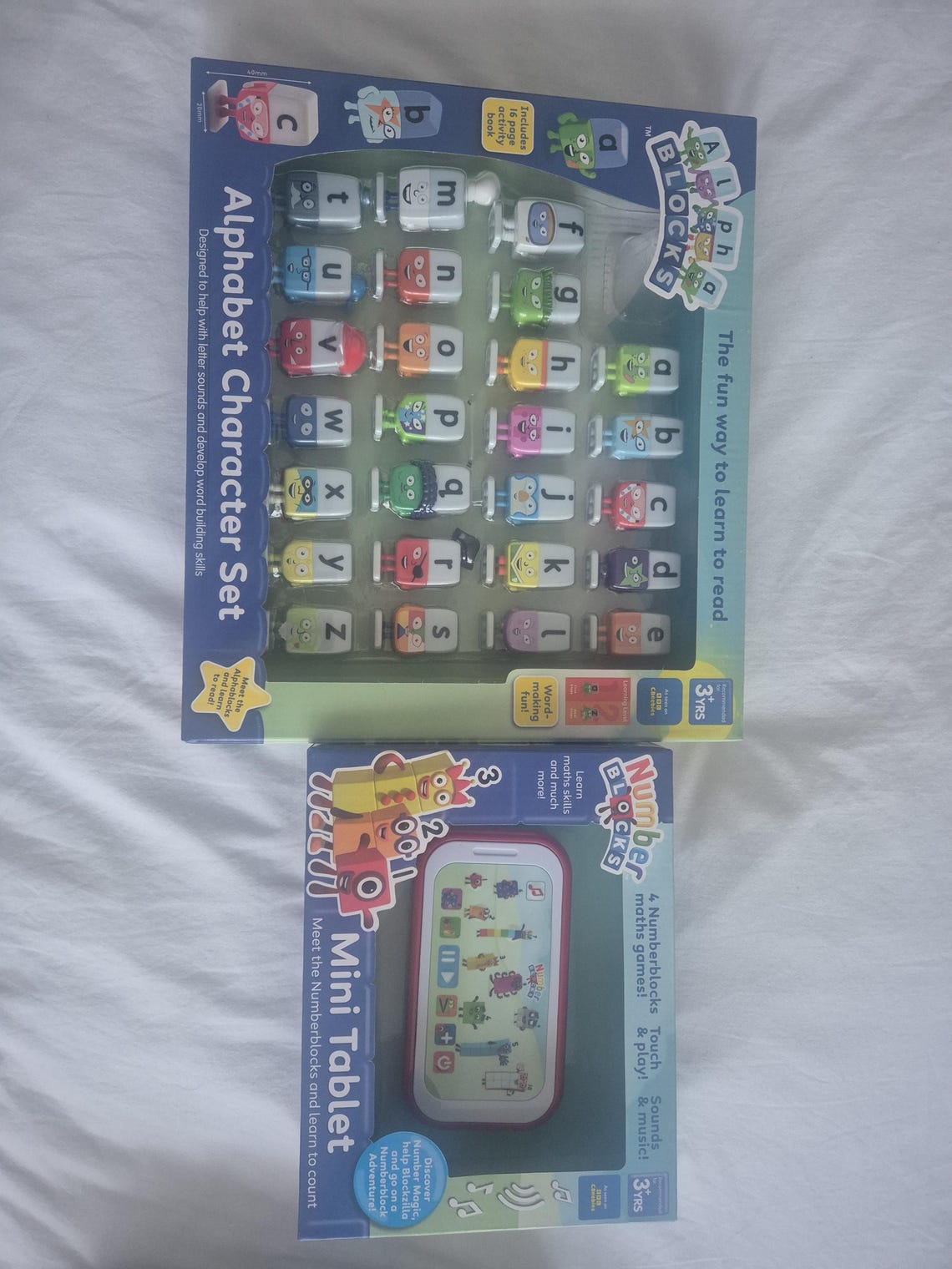 Alphablocks Character Set and Numberblocks Tablet Gift Set Autistic ...
