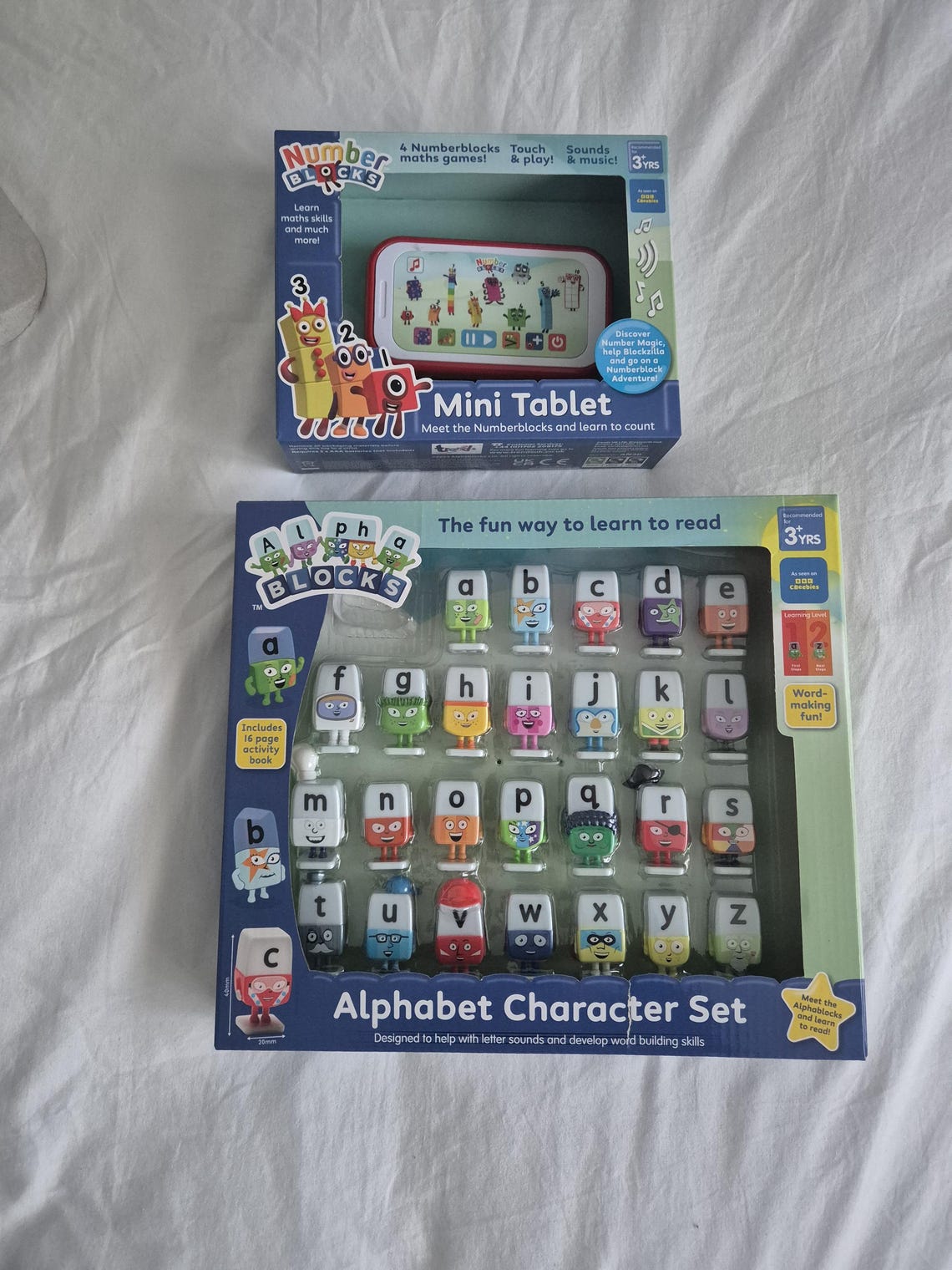 Alphablocks Character Set and Numberblocks Tablet Gift Set Autistic ...