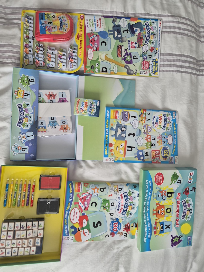 Alphablocks Mega Bundle Letter Tiles Phonics Gift Set Autistic ADHD SEN ...