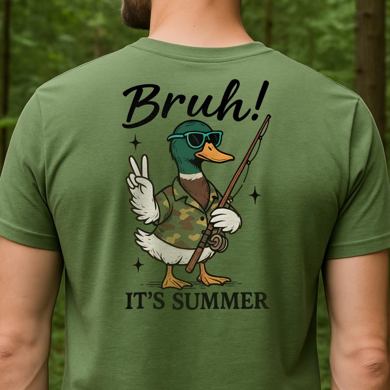 Funny Duck Summer PNG, Bruh It's Summer Sublimation, Cool Camo Duck ...