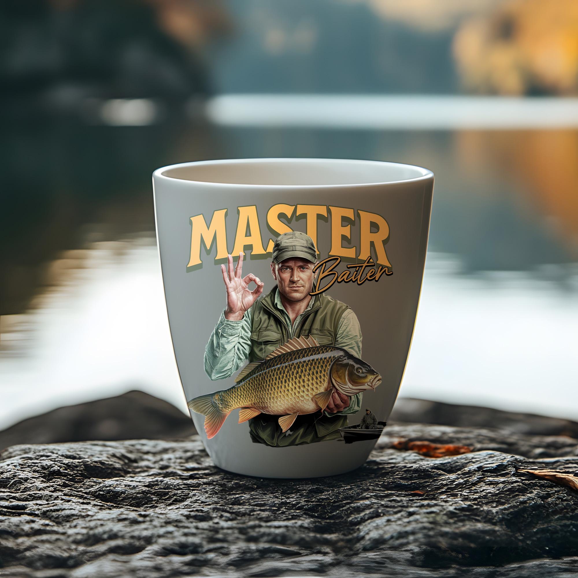 Master Baiter PNG | Funny Fishing Clipart | Fisherman Holding Fish ...