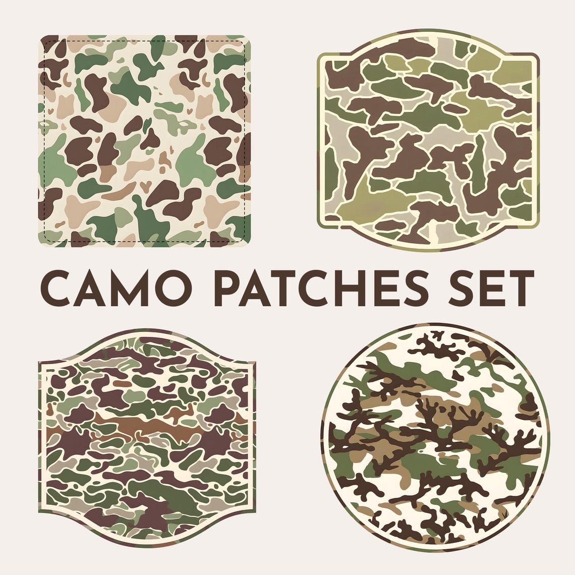 Digital Camo Patch PNG | Hunting Design Download | Camo Sublimation ...