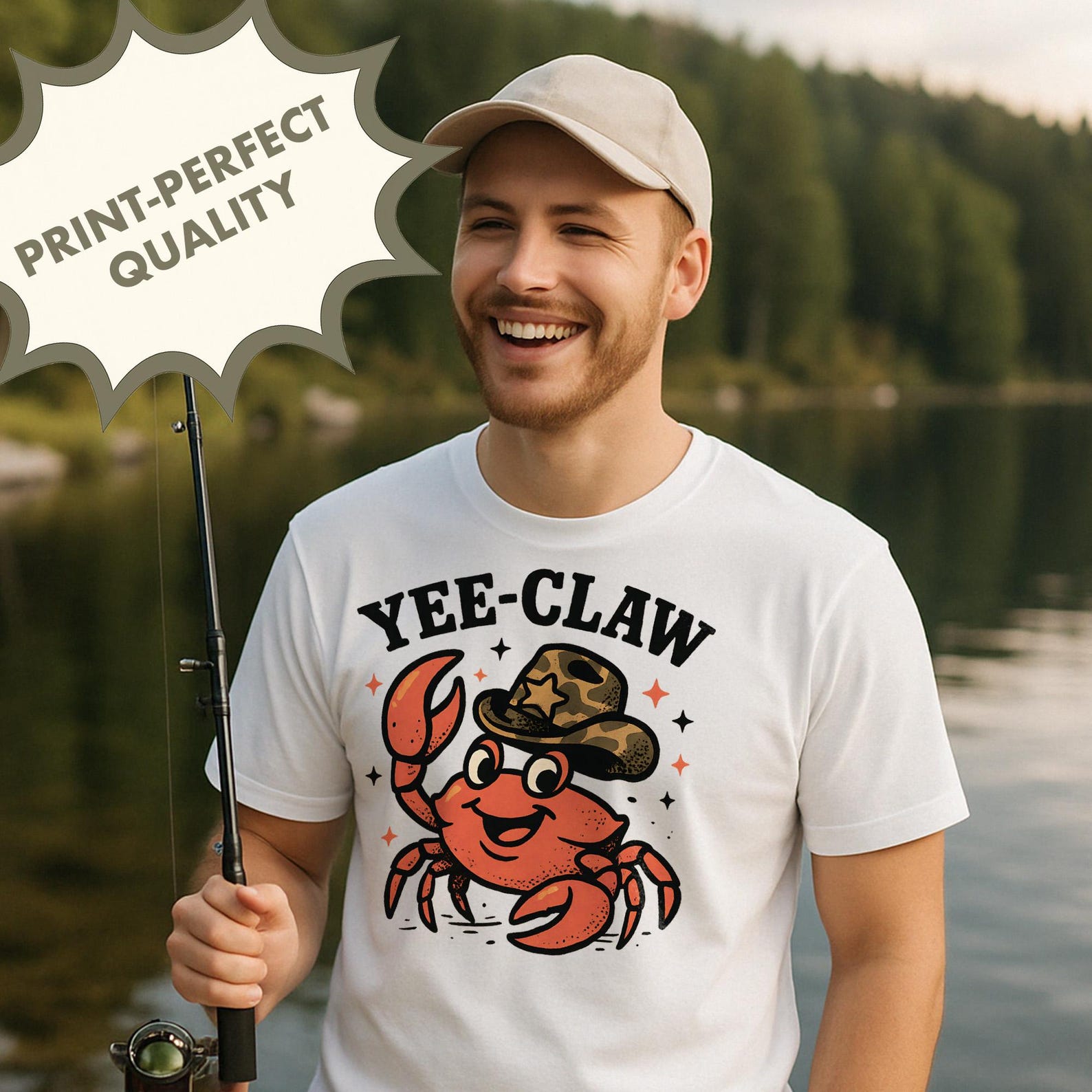 Yee-claw Crab PNG, Funny Southern Beach Cowboy Crab With Camo Hat ...