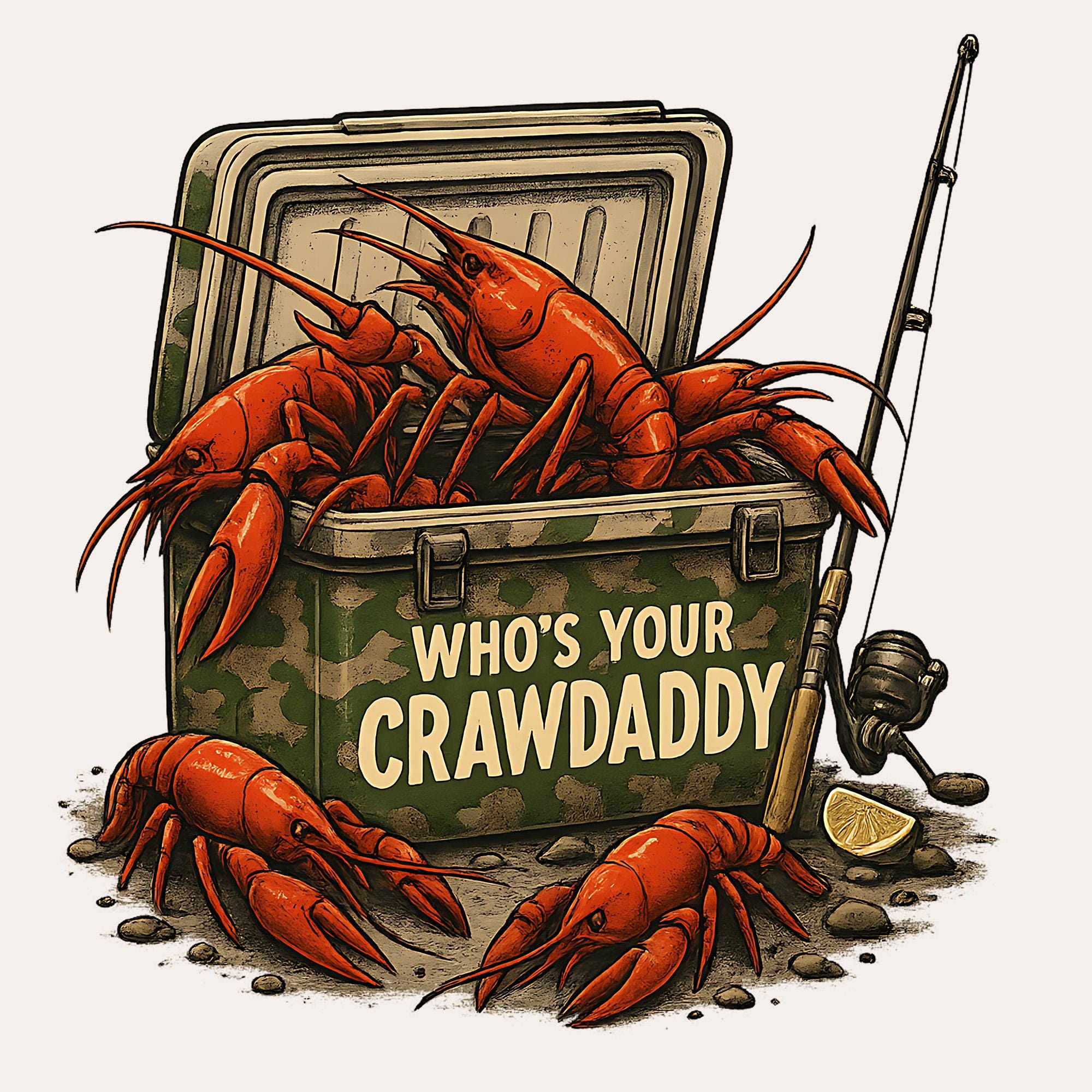 Camo Craw Daddy PNG | Funny Southern Crawfish Design | Mens Hunting ...