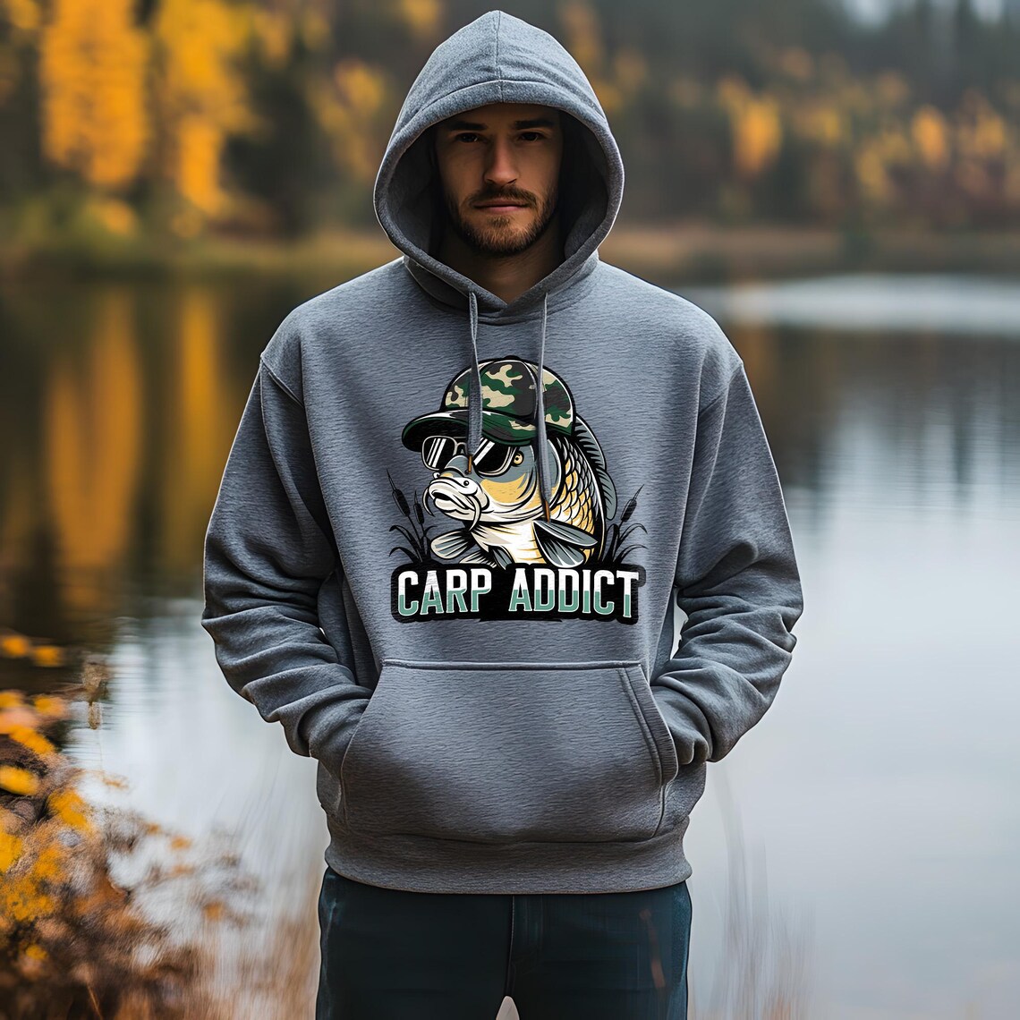 Carp Addict Fishing PNG | Humorous Carp Fishing Sublimation | Common ...