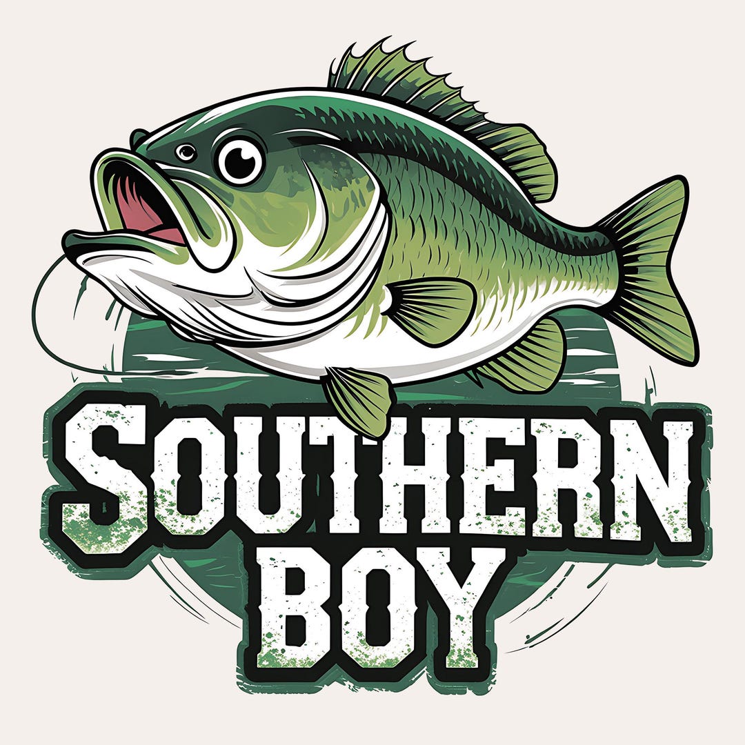 Southern Boy Bass PNG | Redneck Fishing Design | Country Swag Fish ...