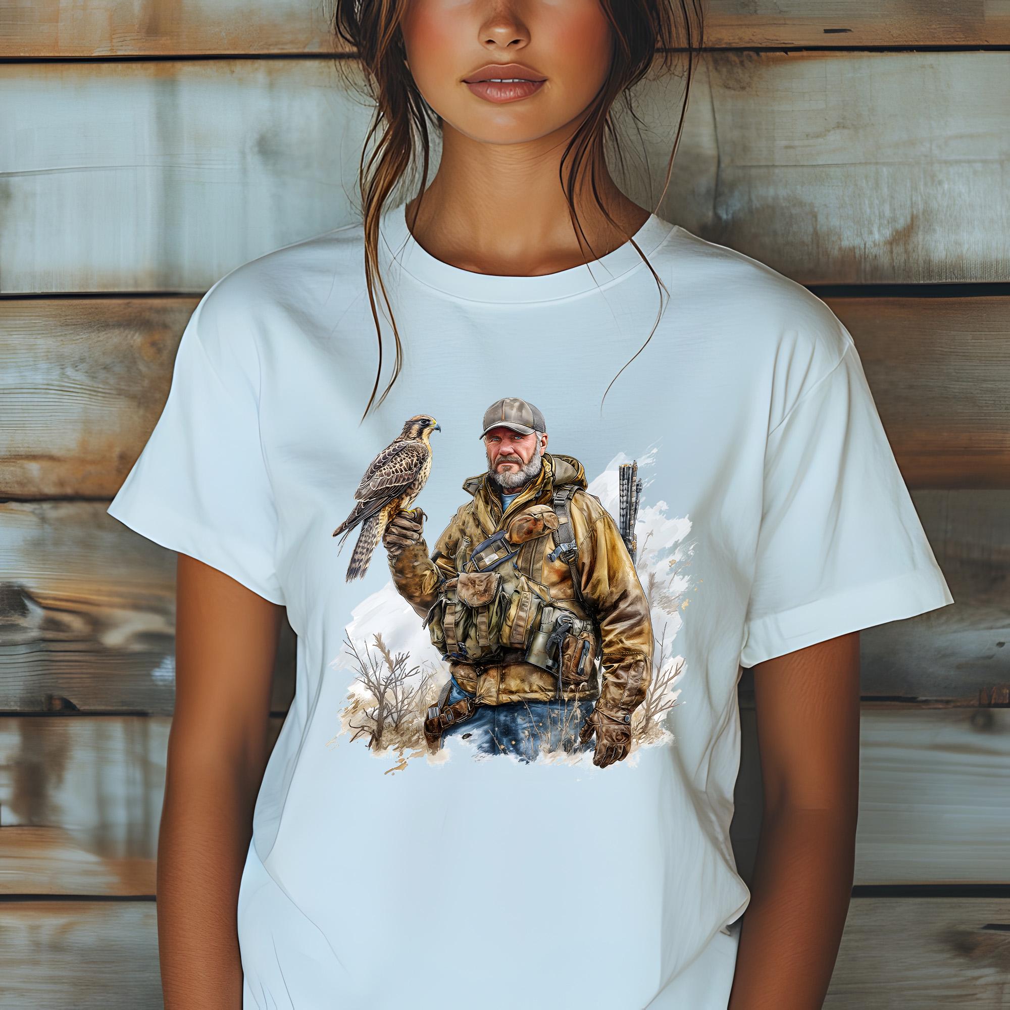 Hunter and Hawk PNG | Falconry Clipart Design | Wildlife Art for ...