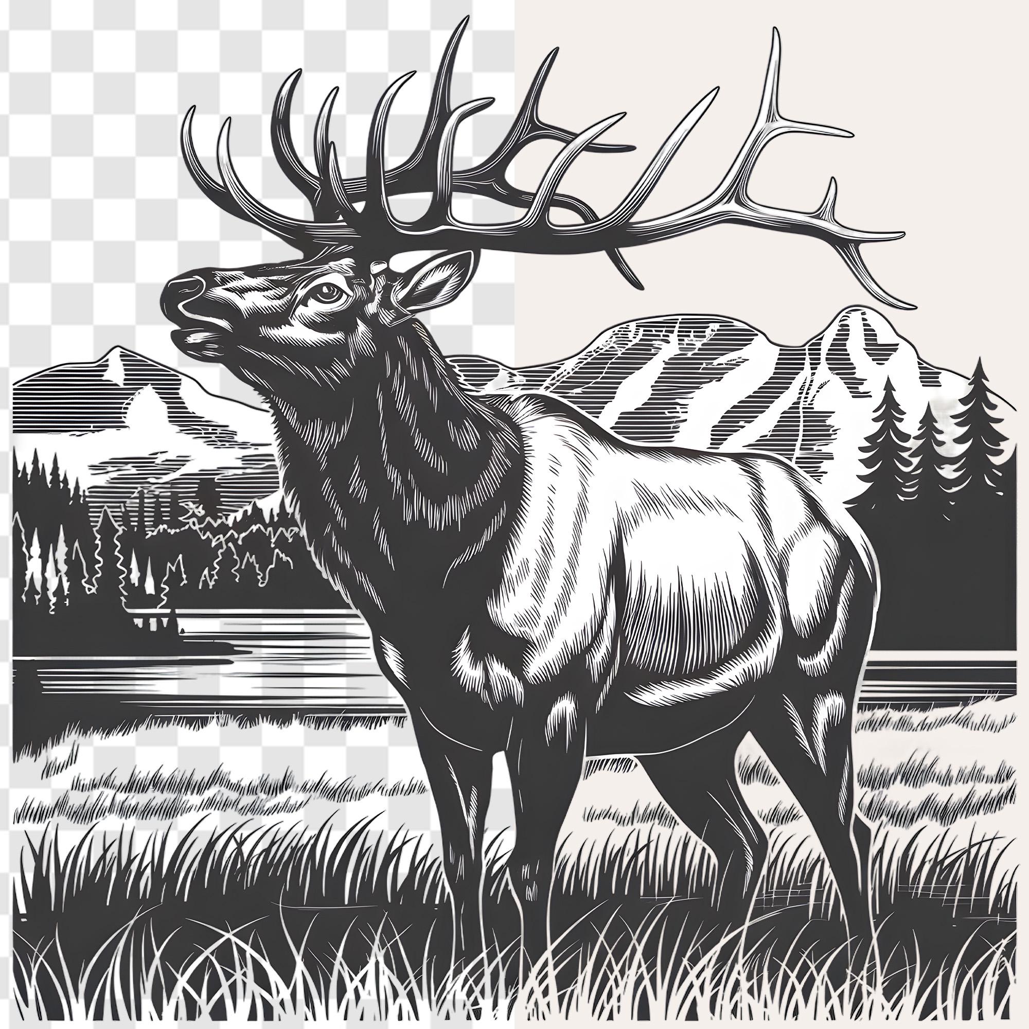 SVG Bugling Bull Elk | Elk Hunt SVG | Laser Cut Elk File Download ...