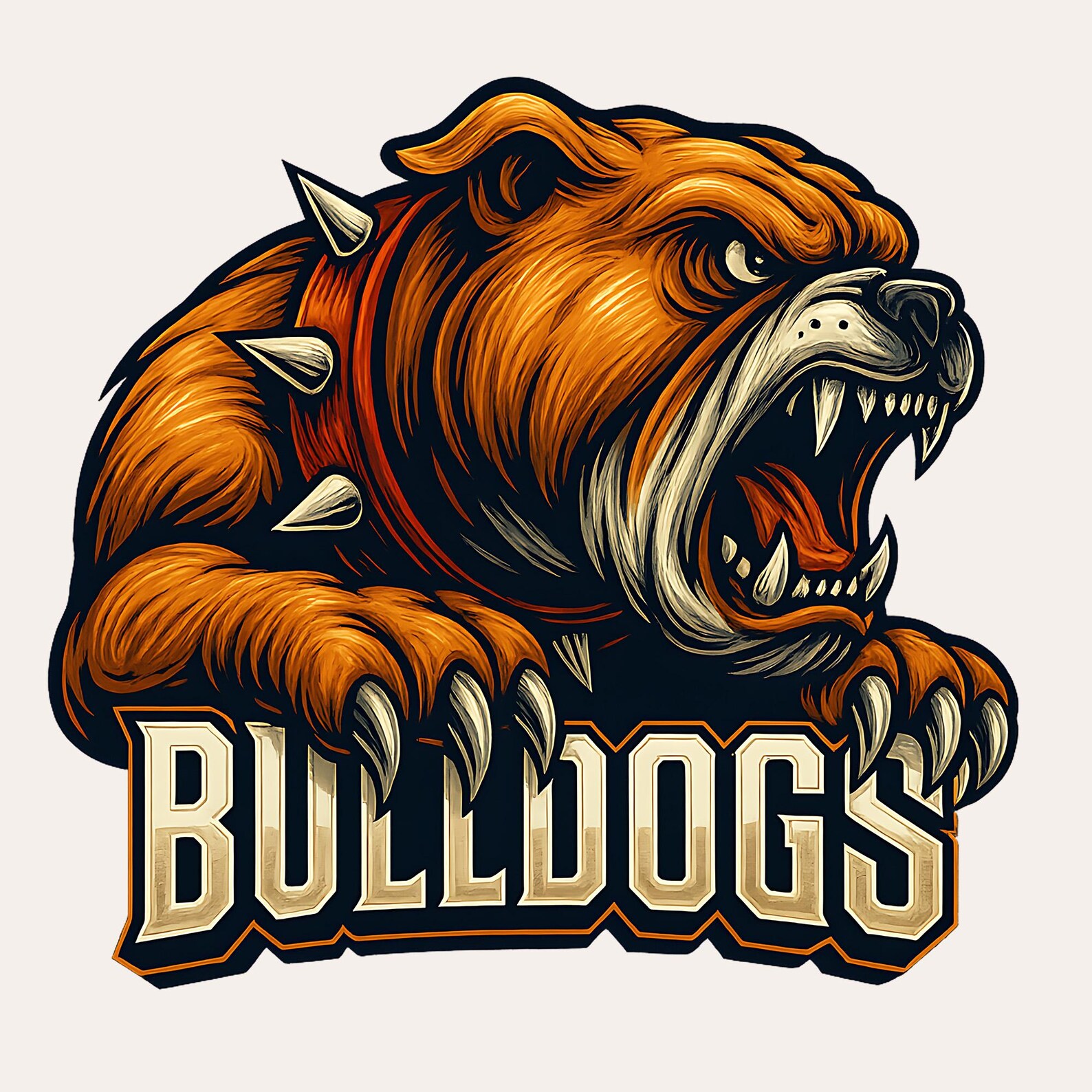 Bulldog Claws PNG | College Spirit Bulldogs Design | Mascot Logo & T ...