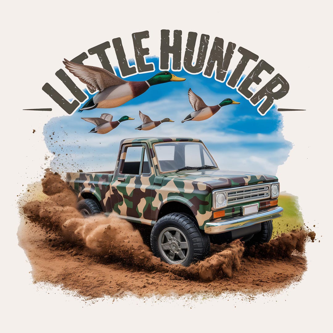 Little Hunter PNG | Kids Duck Hunting Sublimation | Boys Duck Hunter ...