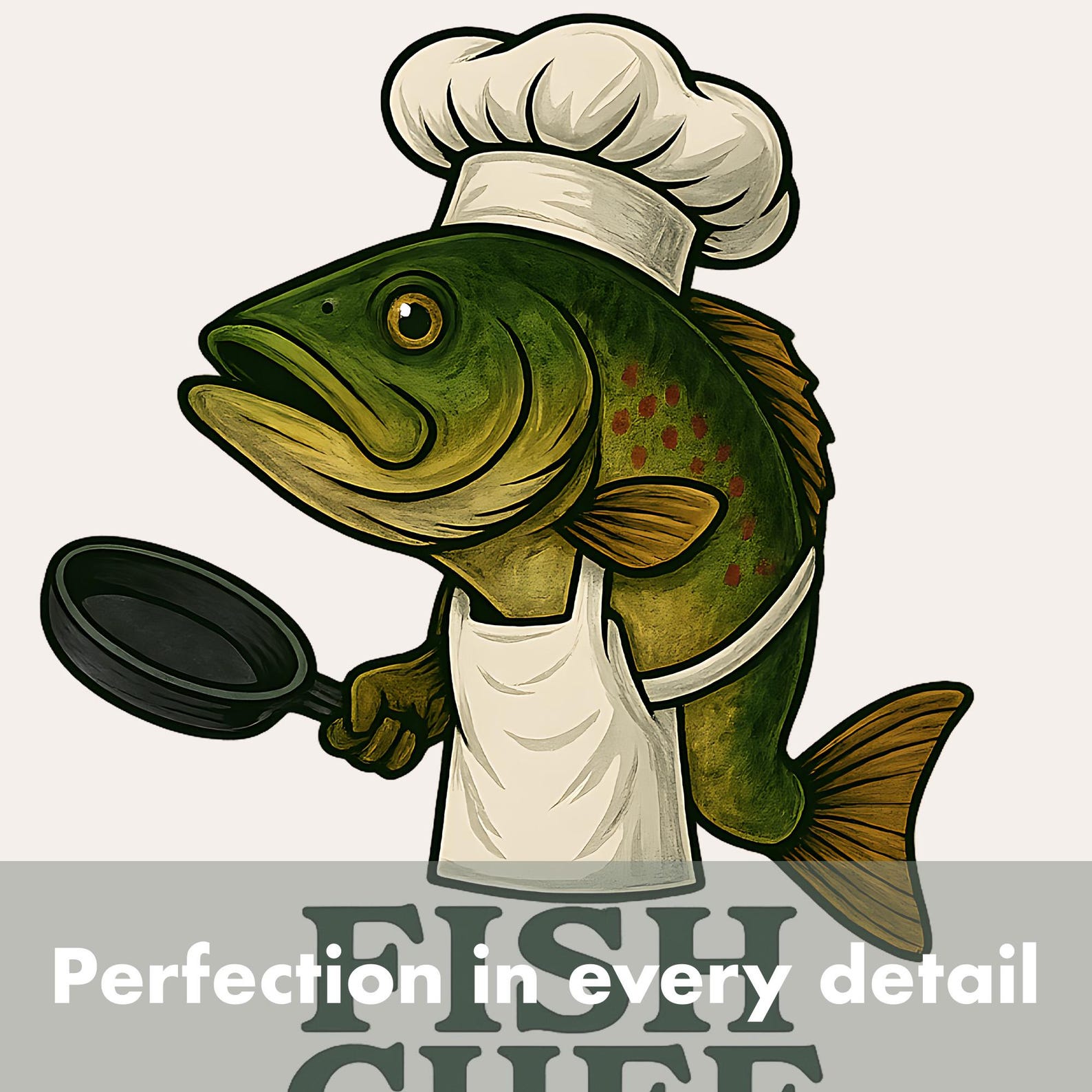 Fishi Chief PNG | Funny Fish Chef Cooking Clipart | Cartoon Fish in ...