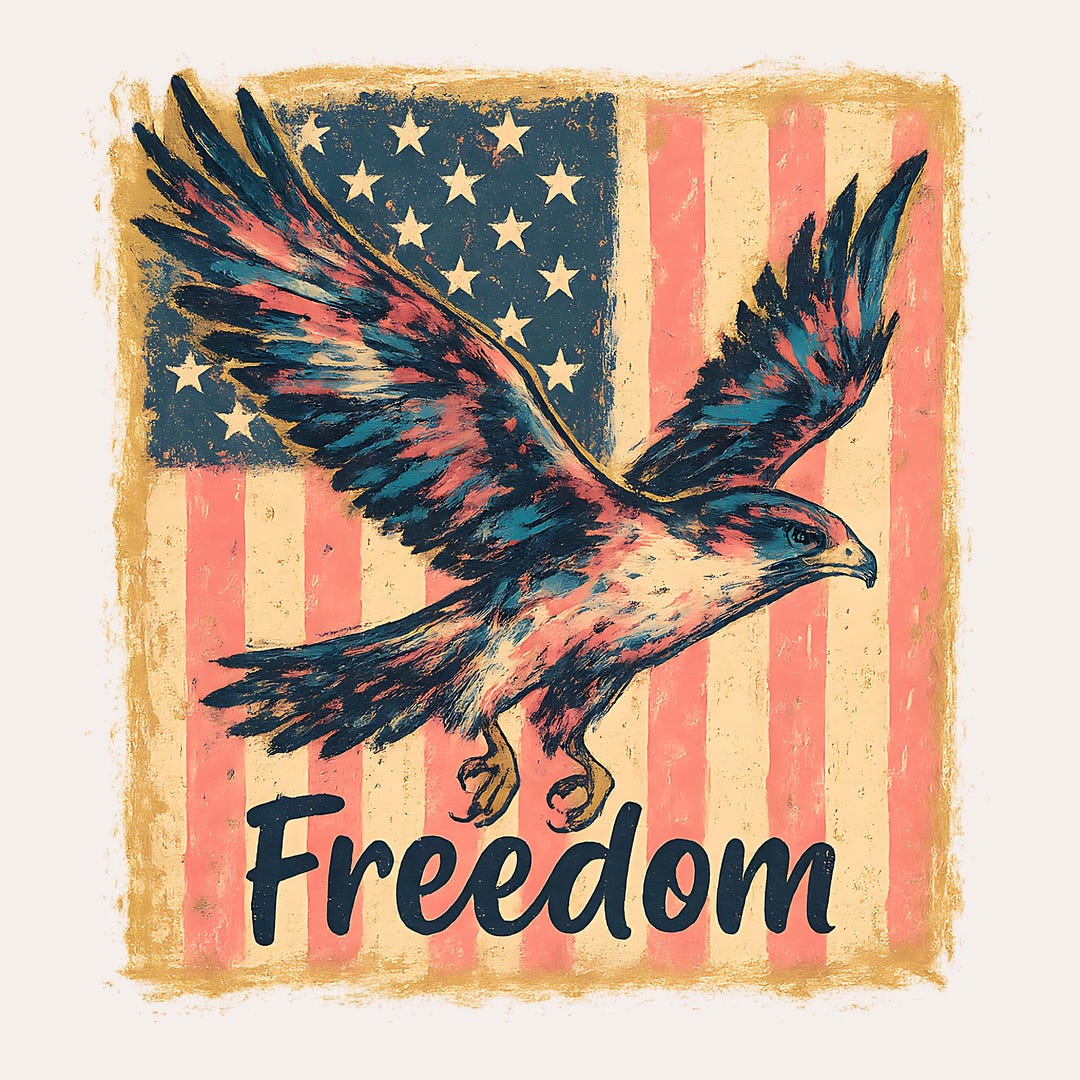 Freedom Eagle PNG | Vintage USA Flag and Flying Bald Eagle Sublimation ...