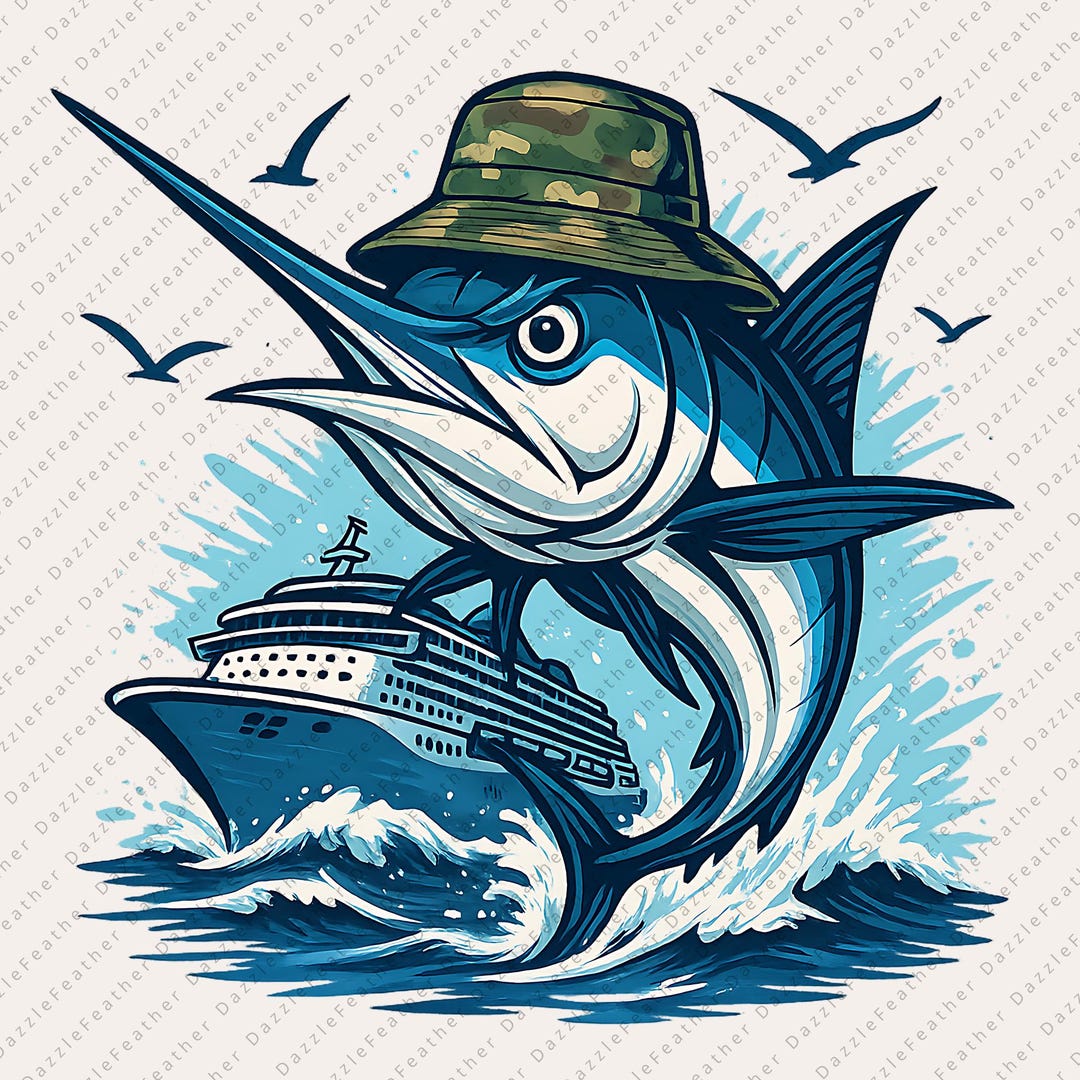 Camo Hat Marlin Fishing PNG | Deep Sea Sport Fishing Design | Saltwater ...