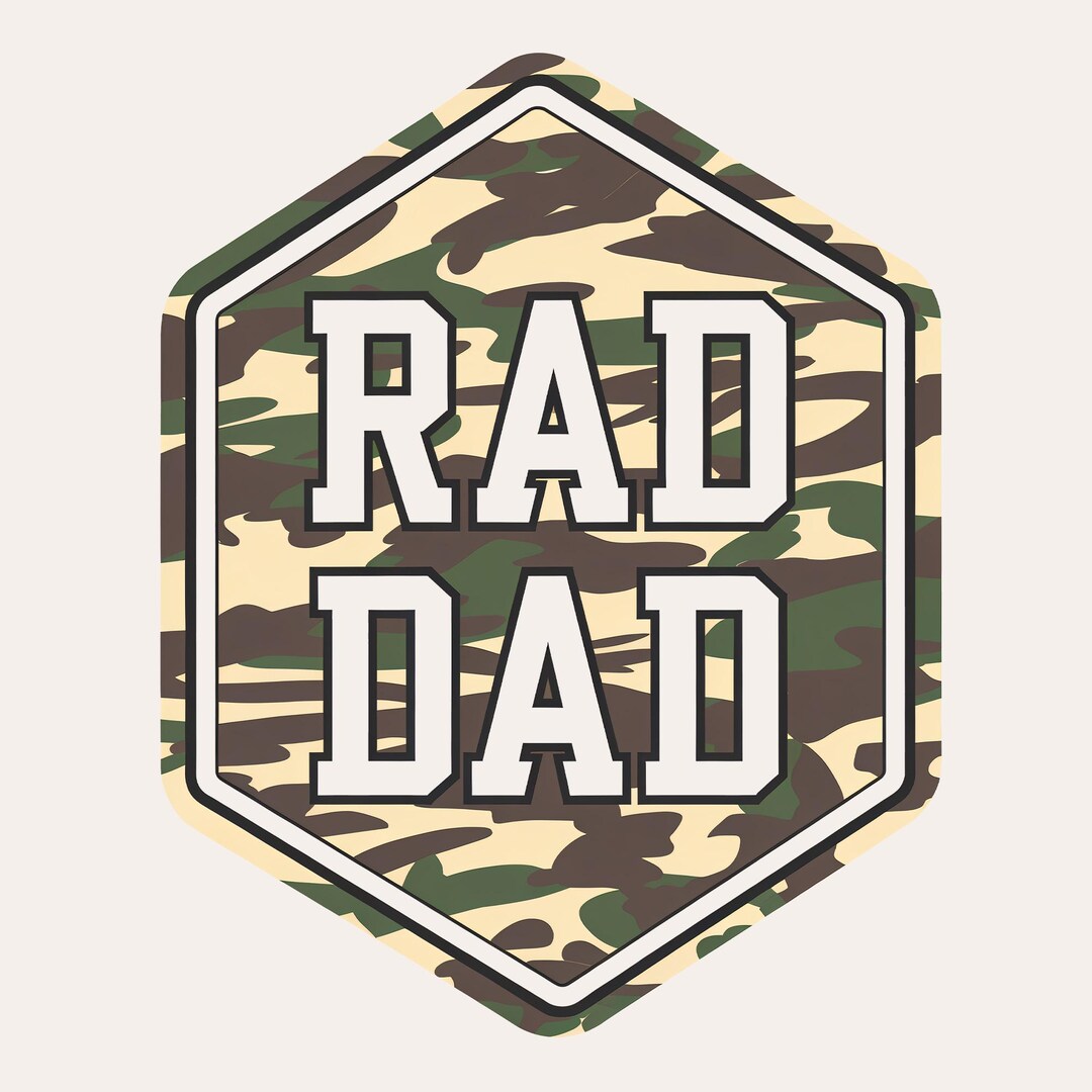 Rad Dad Hunting PNG | Camo Deer Bow Design | Sublimation Print File for ...