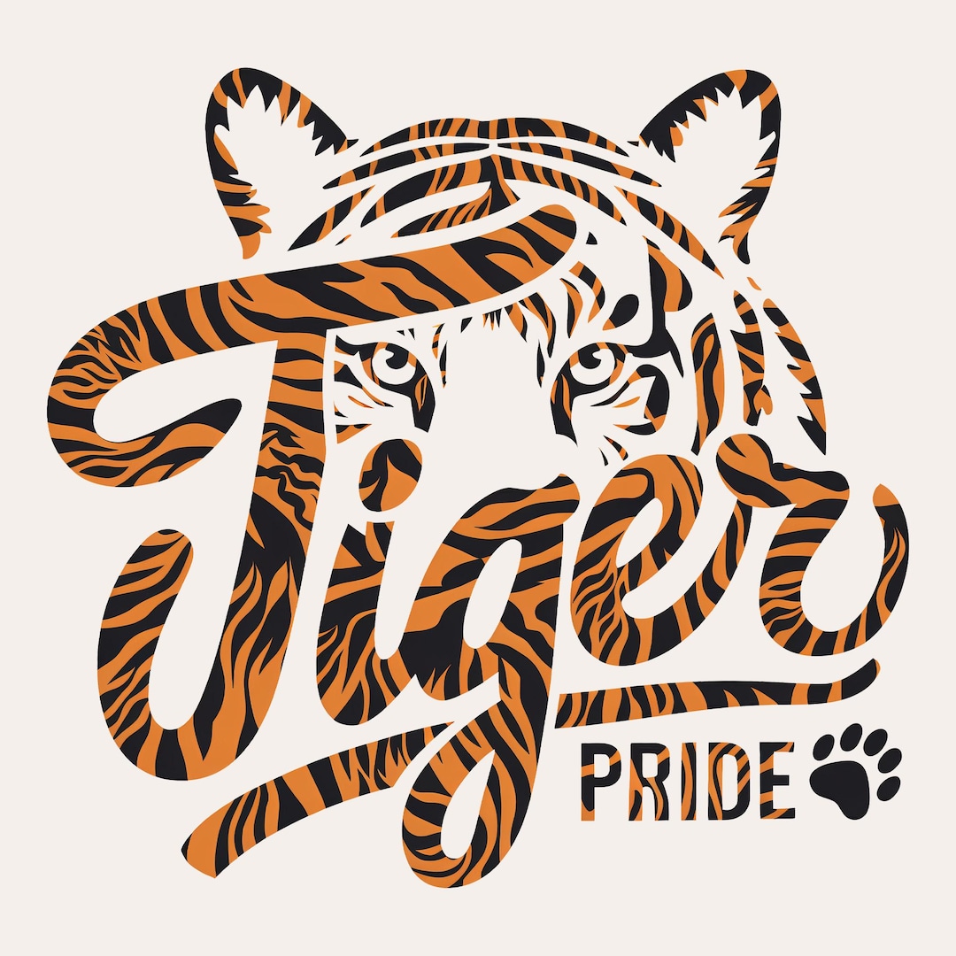 Tiger Mascot Camo PNG | Tigers Pride Sublimation Design | Tiger Head Shirt Graphic | Camo Spirit ...