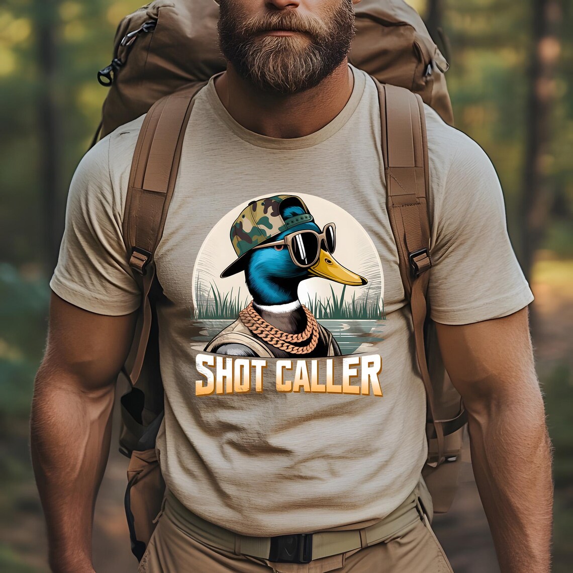 Wood Duck Caller PNG Duck Hunting Sublimation Pocket Design & Shirt ...